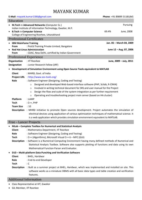 Abhishek Mittal Resume | PDF