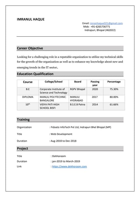 Resume Perfect1 | PDF