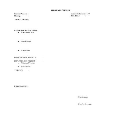 Resume medis | DOCX