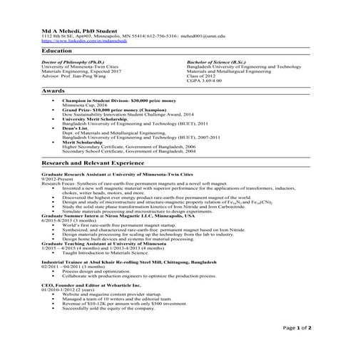 Mehedi Materials Science Phd Pdf