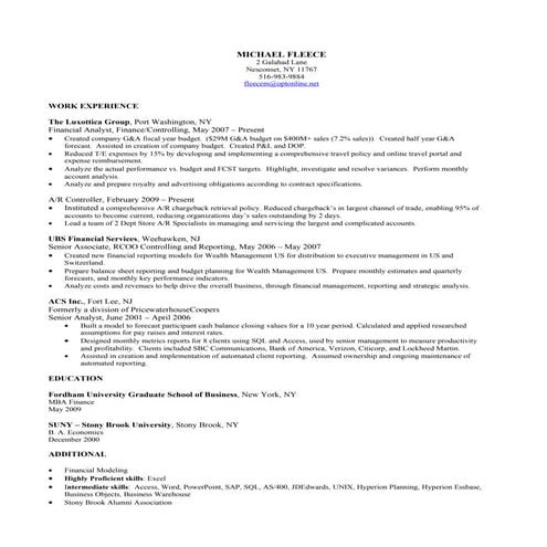 Resume Michael Fleece | DOC