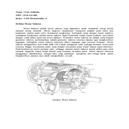 Resume motor sinkron | DOCX
