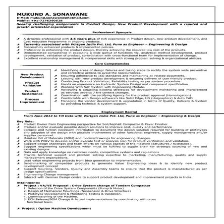 CV Mukund Sonawane | DOC