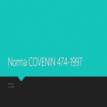 Norma covenin 474 1997 | PDF