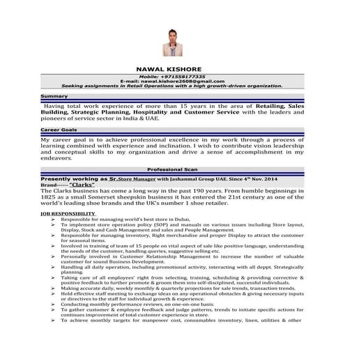 Sr Store Manager/Area Manager | DOC