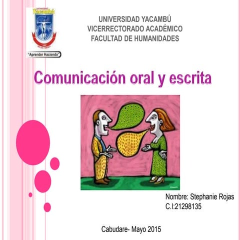 Comunicacion oral y escrita | PPTX