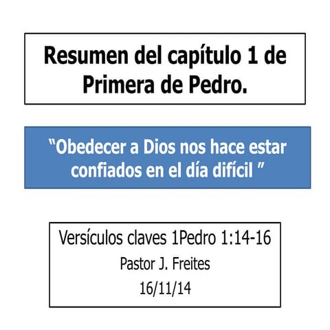 Resumen Del Capítulo 1 De Primera De Pedro Pptx Christianity