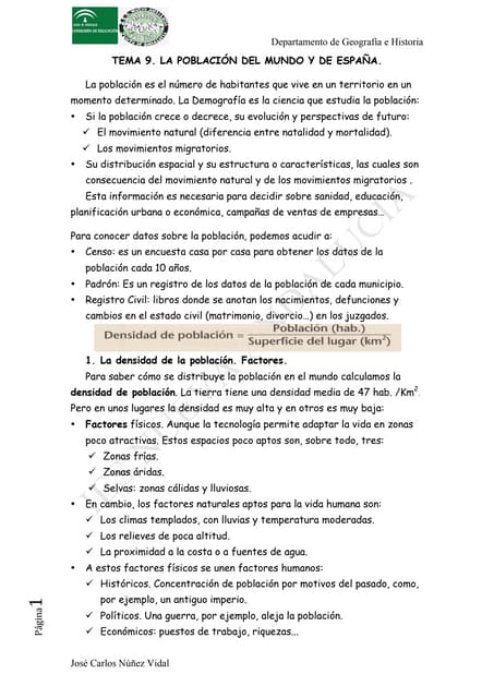 Demografia de América | PPT
