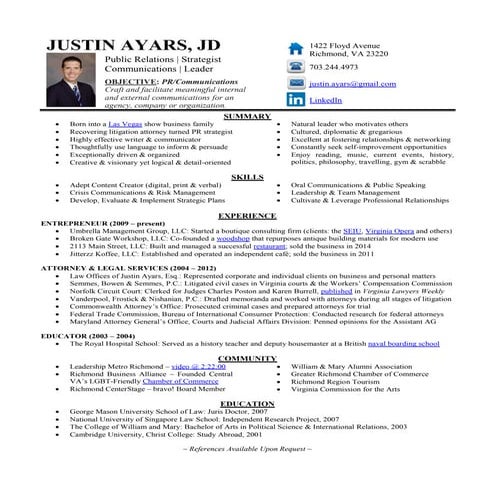 Justin Ayars - Resume 2014 | PDF
