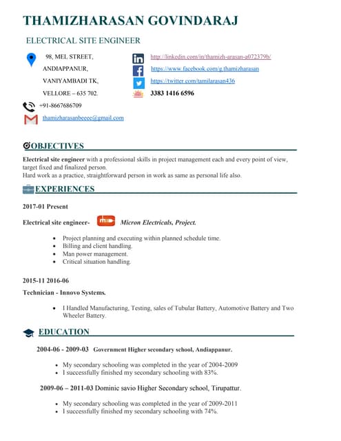 PLC BASED RESUME | DOCX