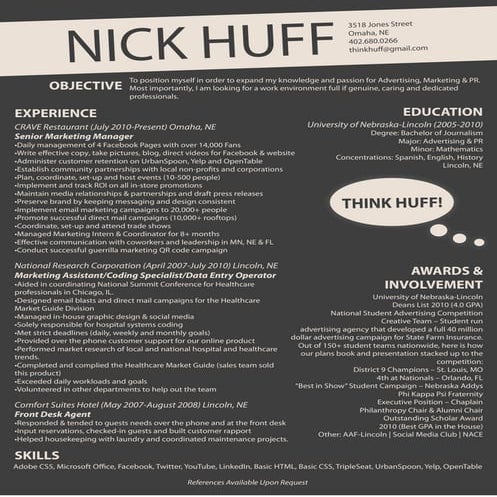 Nick Huff\'s Resume | PDF
