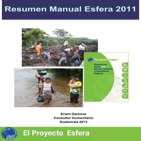 Manual esfera. resumen de la norma mínima atención humanitaria | PPTX