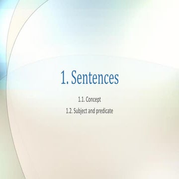 The sentence. Grammar explanation of the sentence concept.pdf