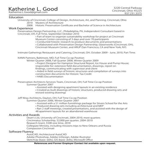 Resume October 2010 | PDF