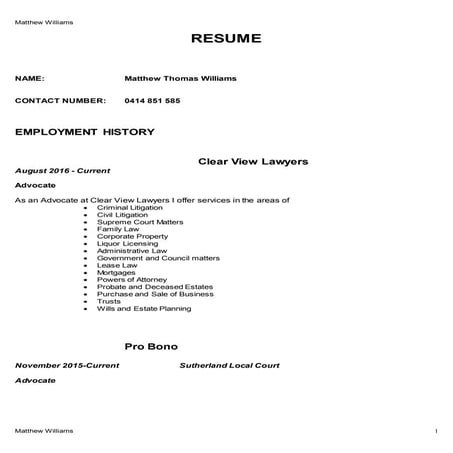 Resume october 2016 | PDF