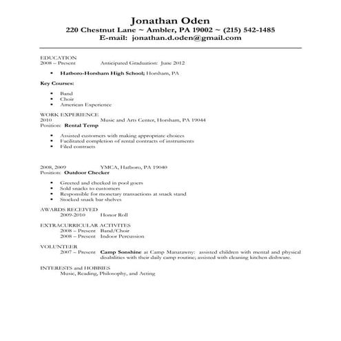 Resume template | DOCX