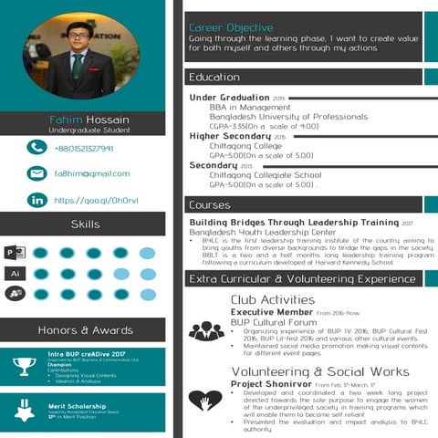 Resume of Fahim Hossain | PDF