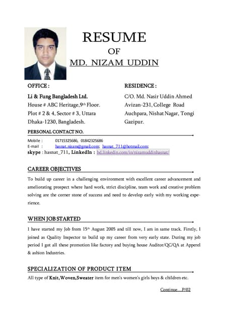 Firoz Alom CV(Officer) | PDF