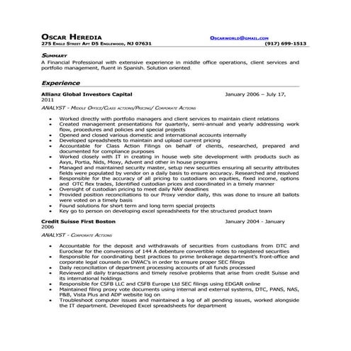 Resume Oscar Basic | DOC