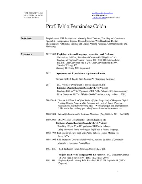 Mi resume para escuelas-2016 | DOC | Professional School | Postgraduate Education