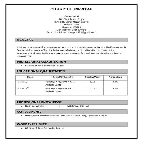 Resume pdf | PDF