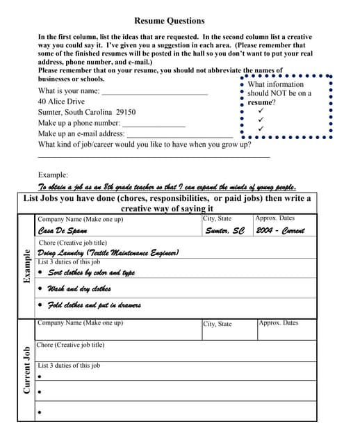 Student resume template | PDF