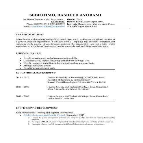Balaji resume | DOC