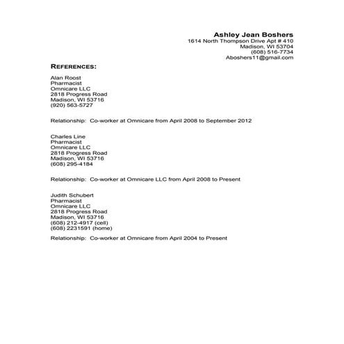 Resume references | PDF