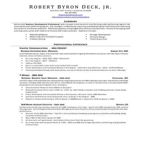 Resume Robert Deck Linked In | DOCX