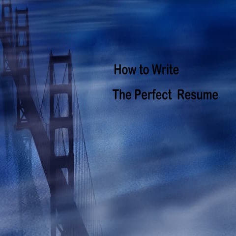 Resume writing ppt | PPT