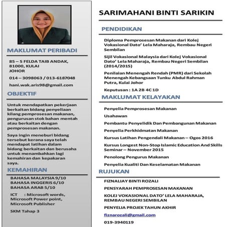 contoh resume hani | DOCX