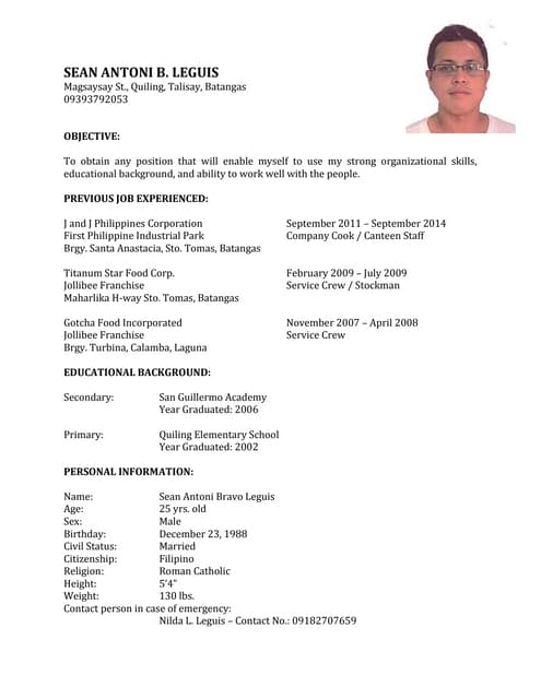 Angelica calangan (reusme) | PDF