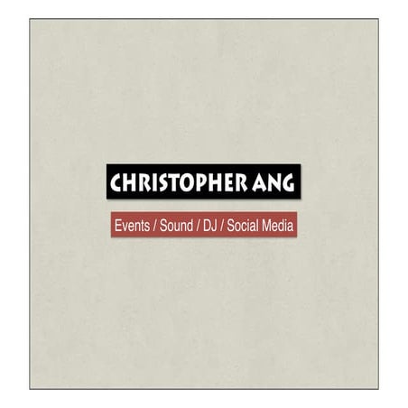 Chris Ang's Resume slides | PDF