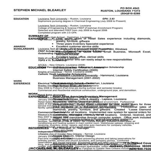 Resume stephen | DOC | Business | Business and Finance