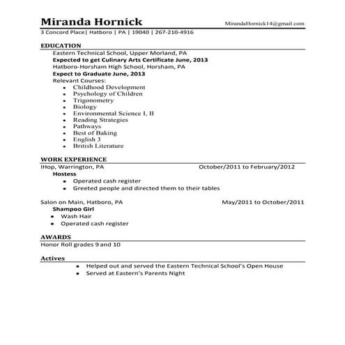 Resume template2 | DOCX