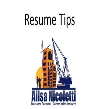 Resume Tips | PPT