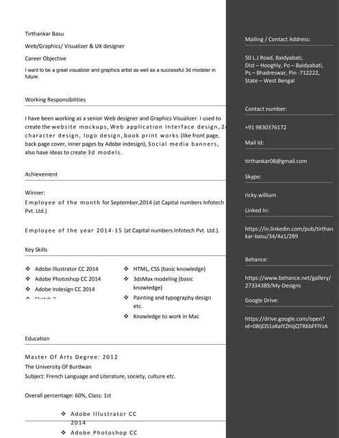 UI Design Resume | PDF