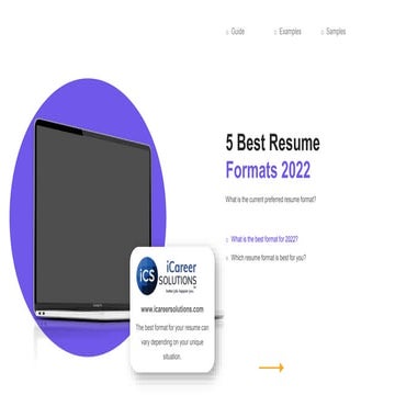 5 Top Resume Formats 2022 | PPTX