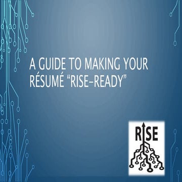 Resume tutorial | PPTX | Resume Writing and Advice | Job Search