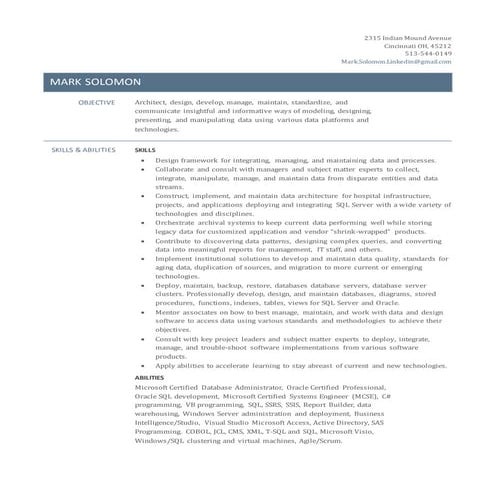 Mark Solomon Resume | DOCX | Databases | Computer Software and Applications