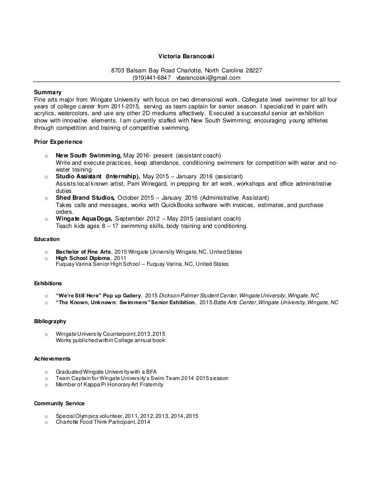 Resume, victoria barancoski