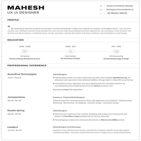 Resume vvmahesh | PDF
