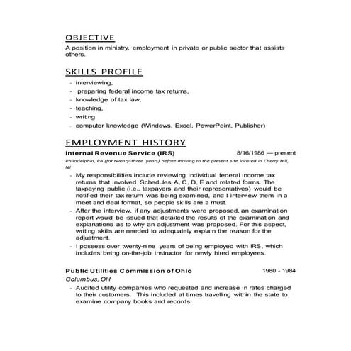Resume without personal info | PDF