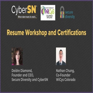 Resume Workshop and Certifications | PPT