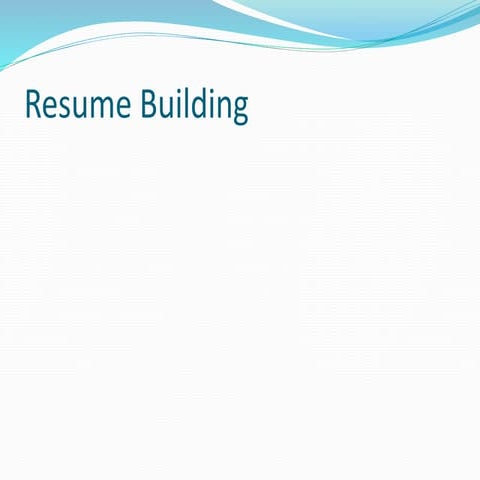 Resume Writing.pptx | Resume Writing and Advice | Job Search
