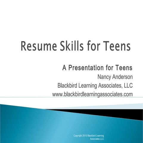 Resume Writing for Teens | PPT