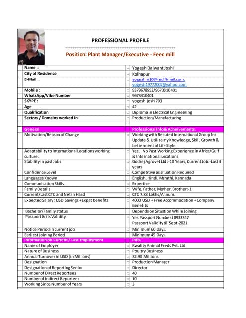 Resume Yogesh Joshi Pdf Free Download