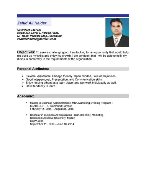 MUHAMMAD SHOAIB CV | PDF