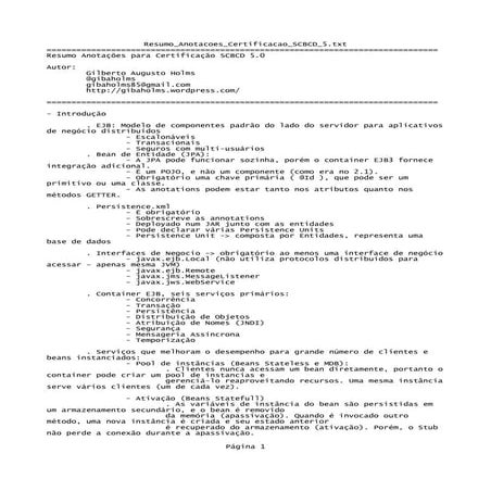 Resumo Anotacoes Certificacao SCWCD 5 | PDF