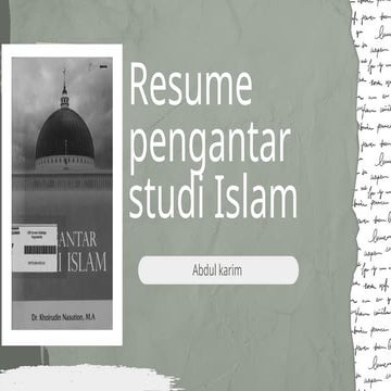Resum_PSI.pptx.Pengantar Studi Islam adl | PPTX